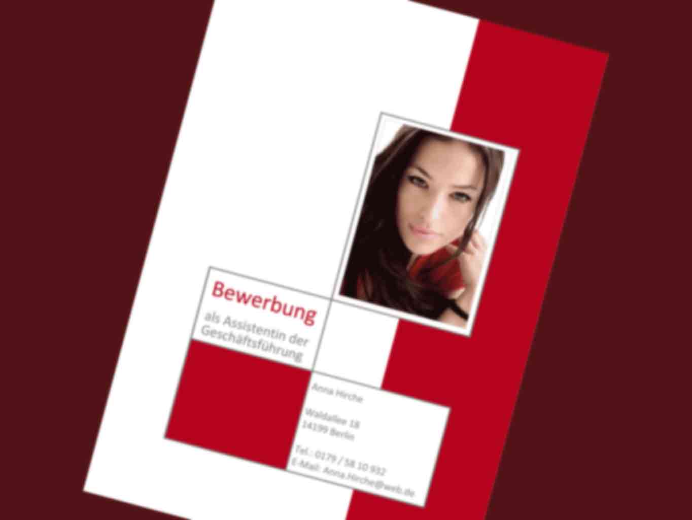 Download Deckblattvorlage Bewerbung